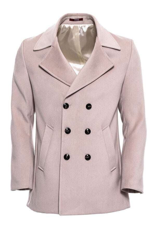Double Breasted Cachet Cream Color Coat - Wessi – Wessi Wholesale